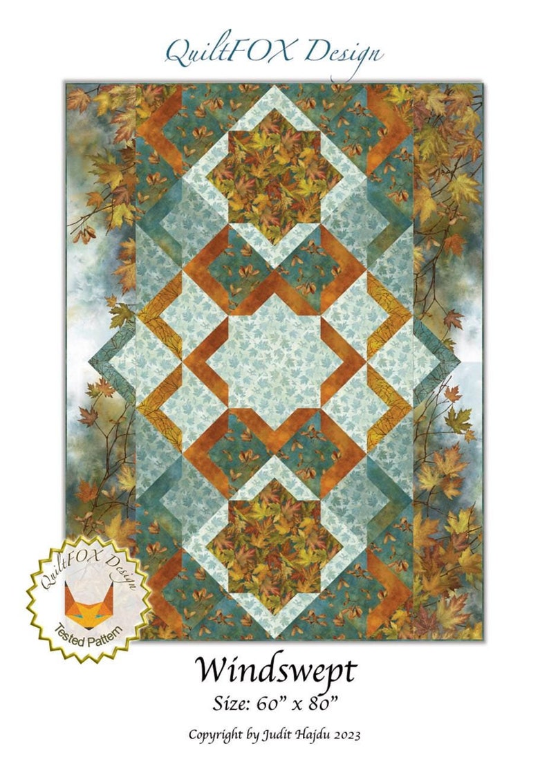 Windswept Quilt Quilting Pattern, From Quiltfox Designs BRAND NEW ...