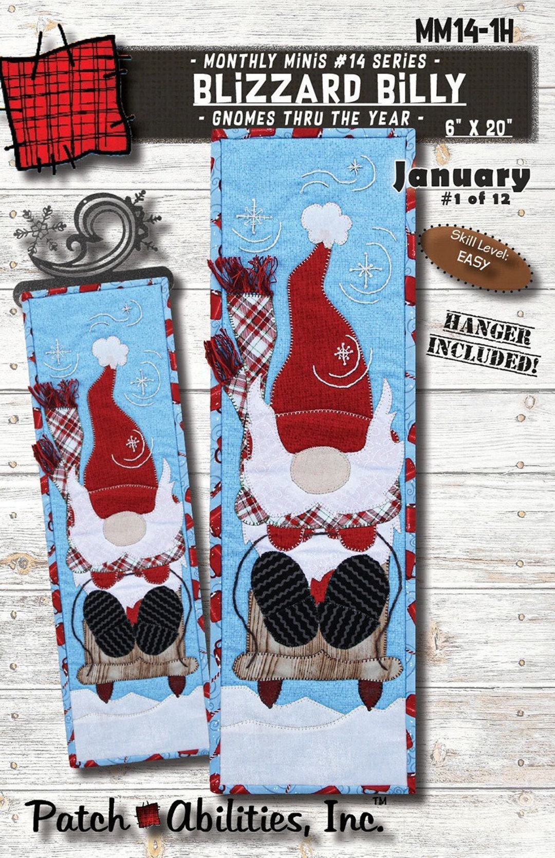 Blizzard Billy January Wall Hanging Pattern, Includes Hanger From Patch ...