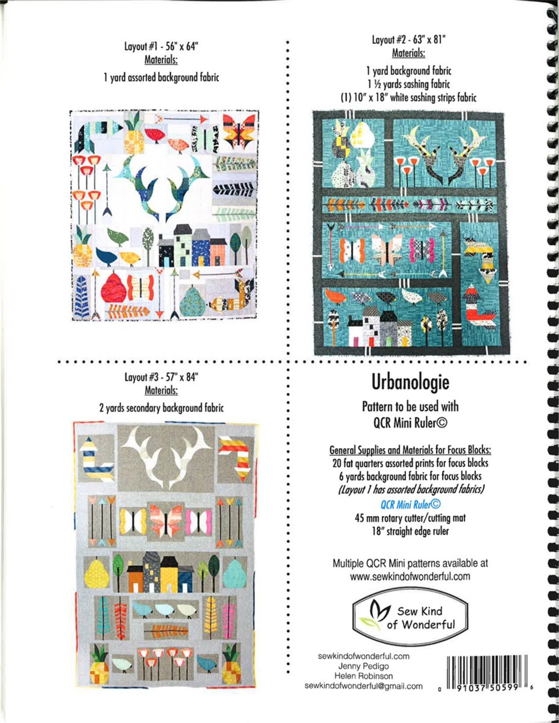 QCR Mini Urbanologie Quilt A Pieced Quilting Pattern by Sew - Etsy