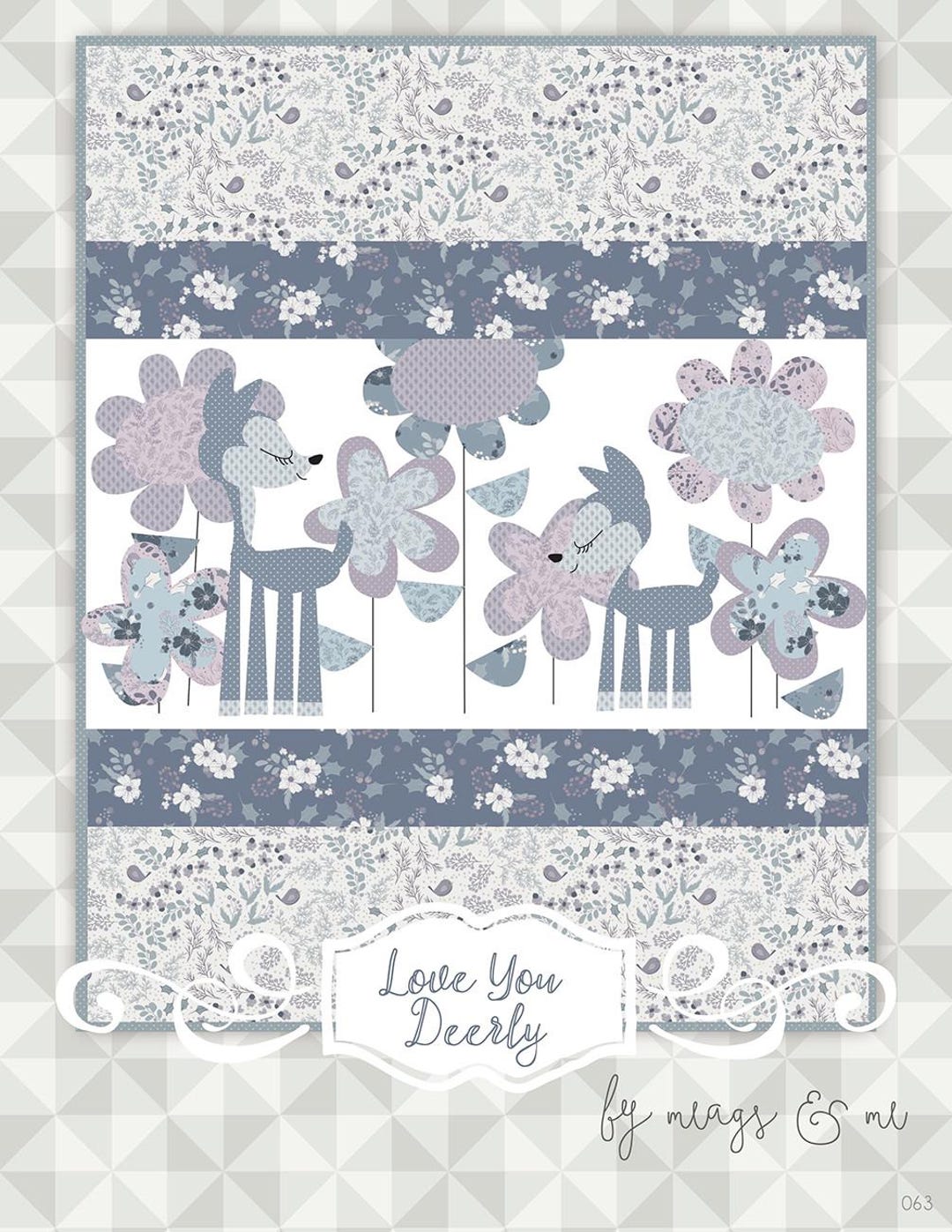 Love You Deerly Quilt Quilting and Embroidery Pattern From Meags and Me ...