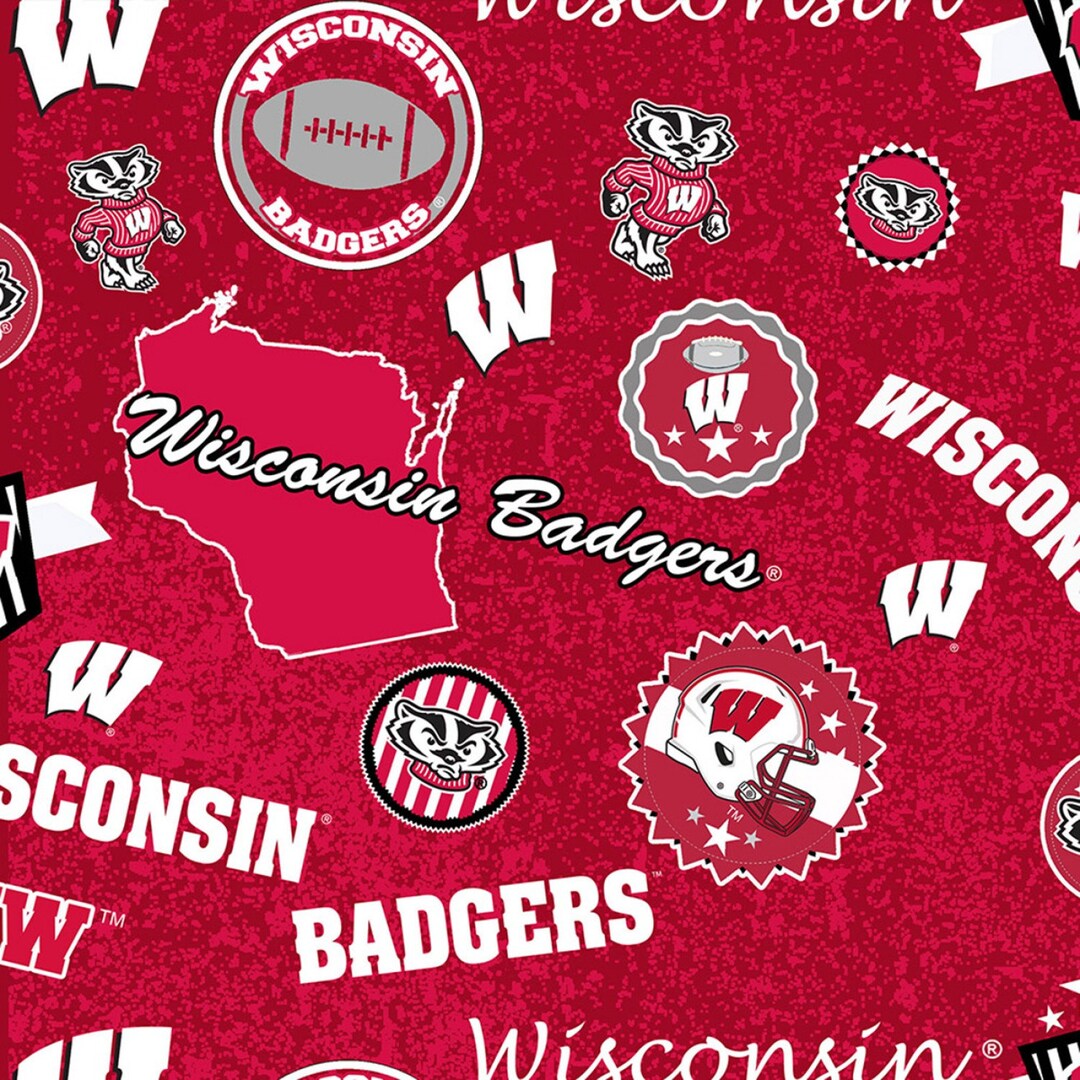 The University of Wisconsin Badgers Home State Cotton Fabric Sold by ...