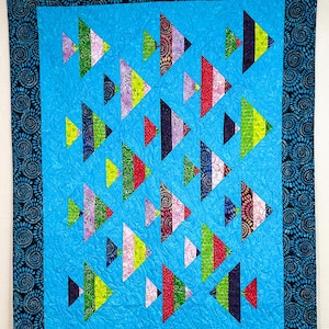 1 Fish 2 Fish Quilt Quilting Pattern, A Cozy Strip Club Pattern for 2 1 ...