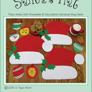 Santa's Hat Place Mats Sewing Pattern, From Susie C. Shore Designs ...