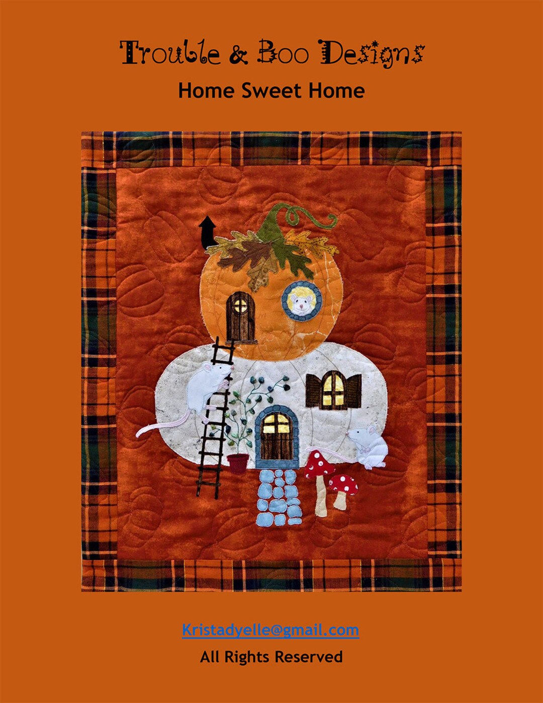 Home Sweet Home Quilt Quilting Pattern From Trouble and Boo Designs NEW ...