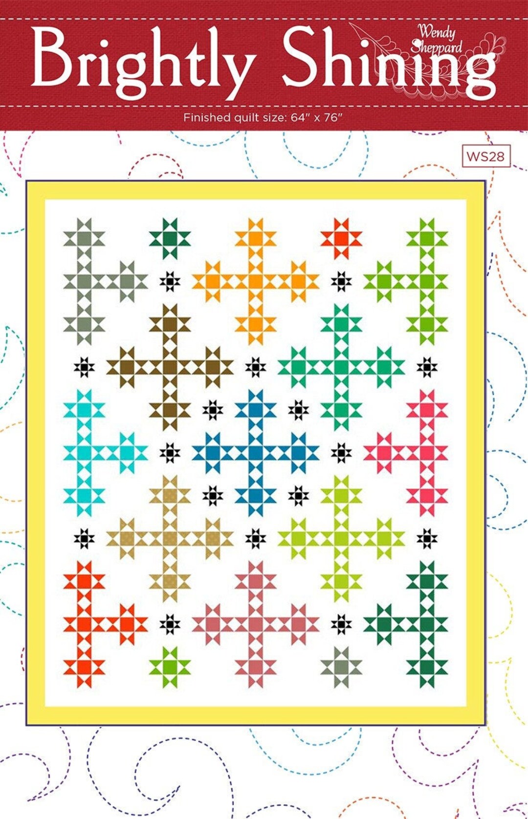 Brightly Shining Quilt Quilting Pattern, From Wendy Sheppard Patterns ...