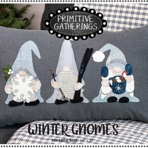 Winter Gnomes Pillow Sewing Pattern From Primitive Gatherings BRAND NEW ...