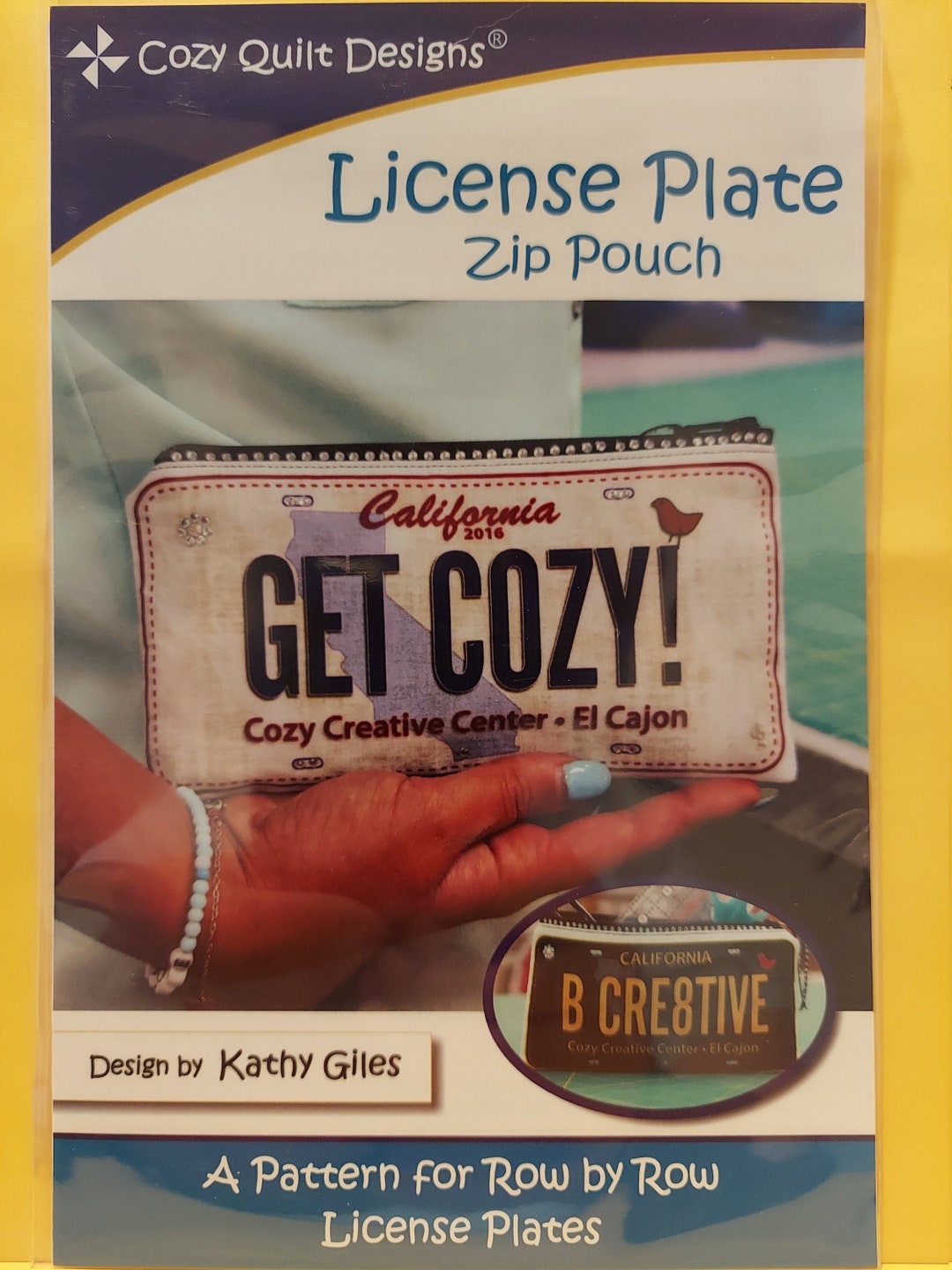 License Plate Zip Pouch Quilting Pattern, From Cozy Quilt Designs NEW ...