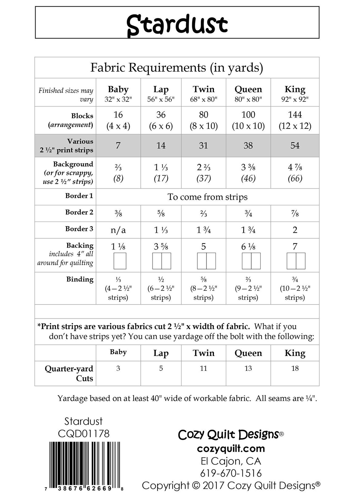 Stardust Quilt Quilting Pattern, A Cozy Strip Club Pattern for 2 1/2 ...