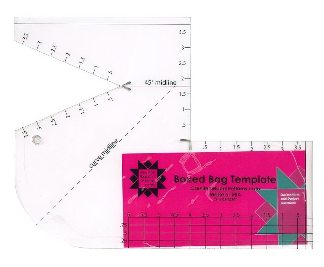 The Boxed Bag Acrylic Template Ruler, From Carolina Moore Patterns ...