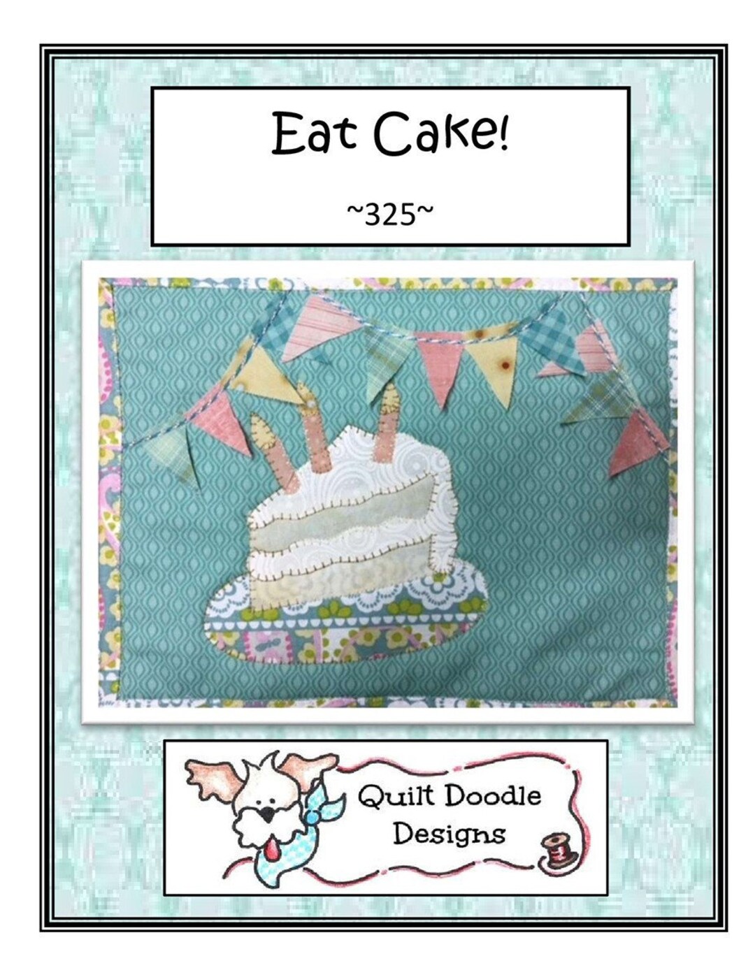 Eat Cake Mug Rug Quilting and Sewing Pattern, From Quilt Doodle Designs ...