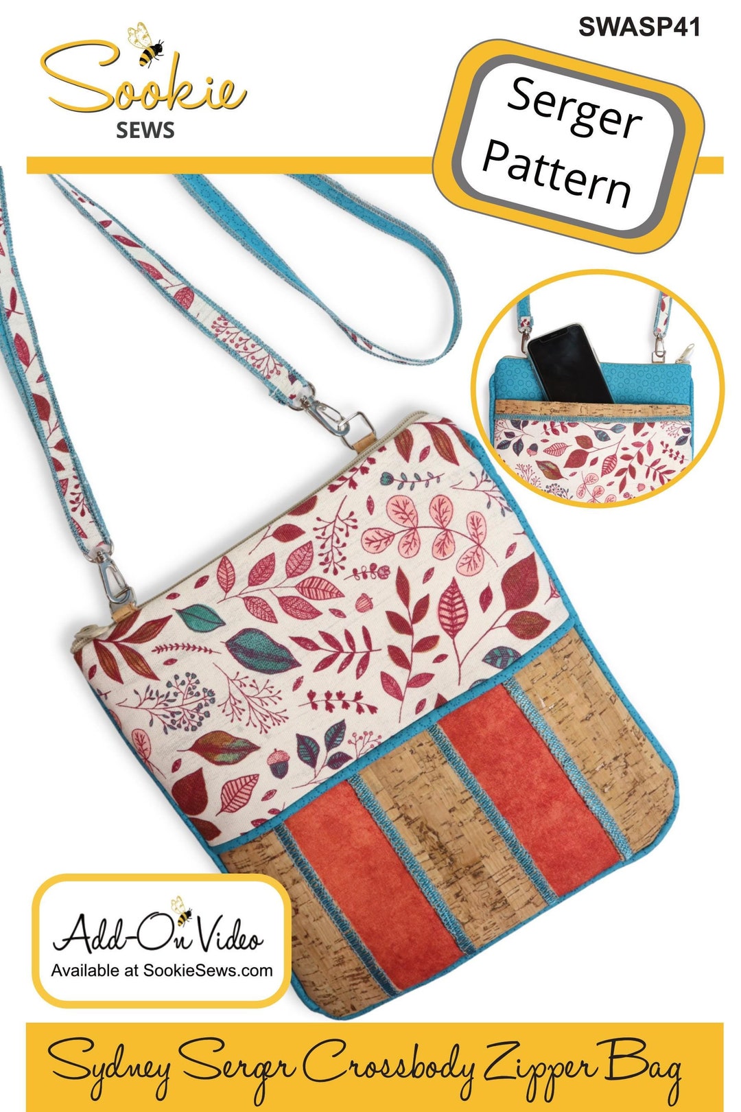 Sydney Serger Crossbody Zipper Bag, Sewing Pattern, From Sookie Sews ...