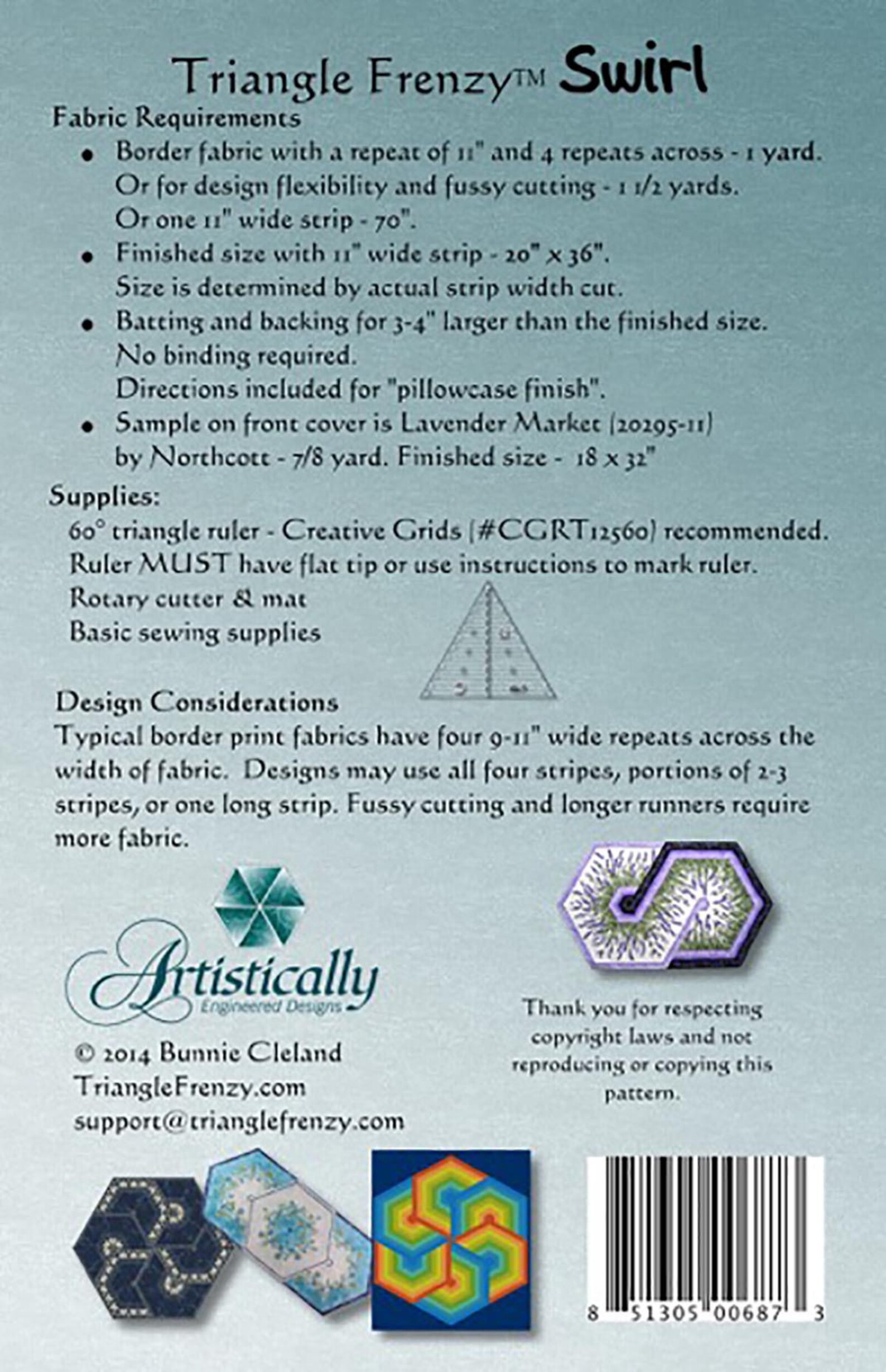 Triangle Frenzy Swirl Quilting Pattern From Artistically - Etsy