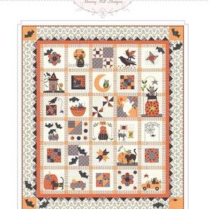 Spooky Halloween Quilt Quilting and Applique Pattern From Bunny Hill ...