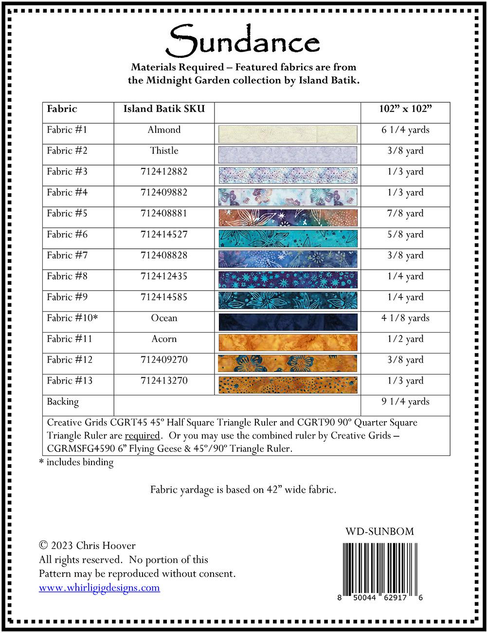 Sundance Quilt Quilting Pattern From Whirligig Designs BRAND NEW ...