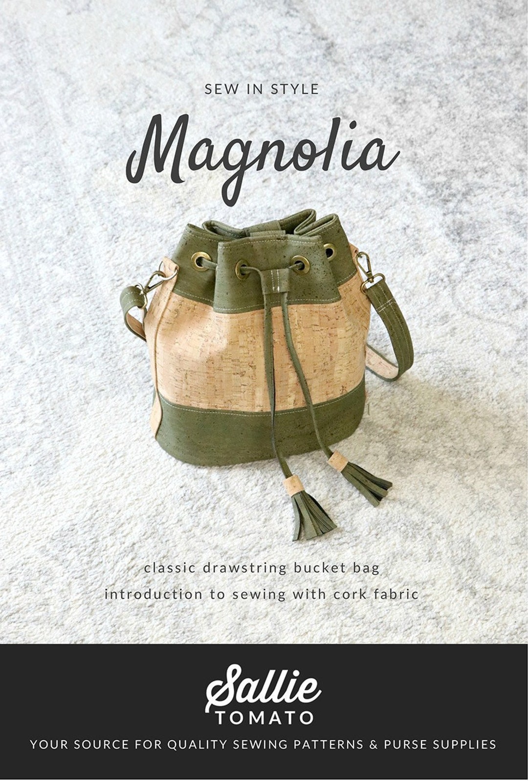 Magnolia Bucket Bag Purse Tote Sewing Pattern From Sallie Tomato BRAND ...