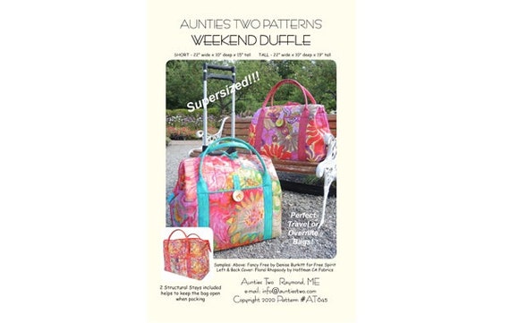 Weekend Duffle Bag Purse Tote Sewing and Quilting Pattern - Etsy