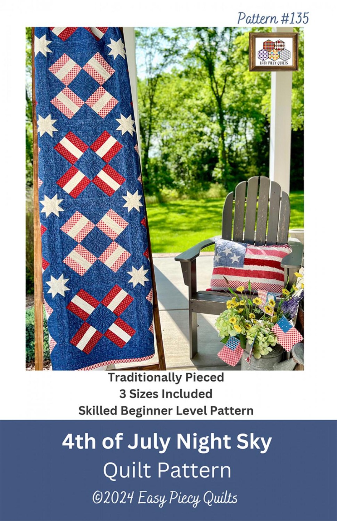 4th of July Night Sky Quilt Quilting Pattern From Easy Piecy Quilts ...