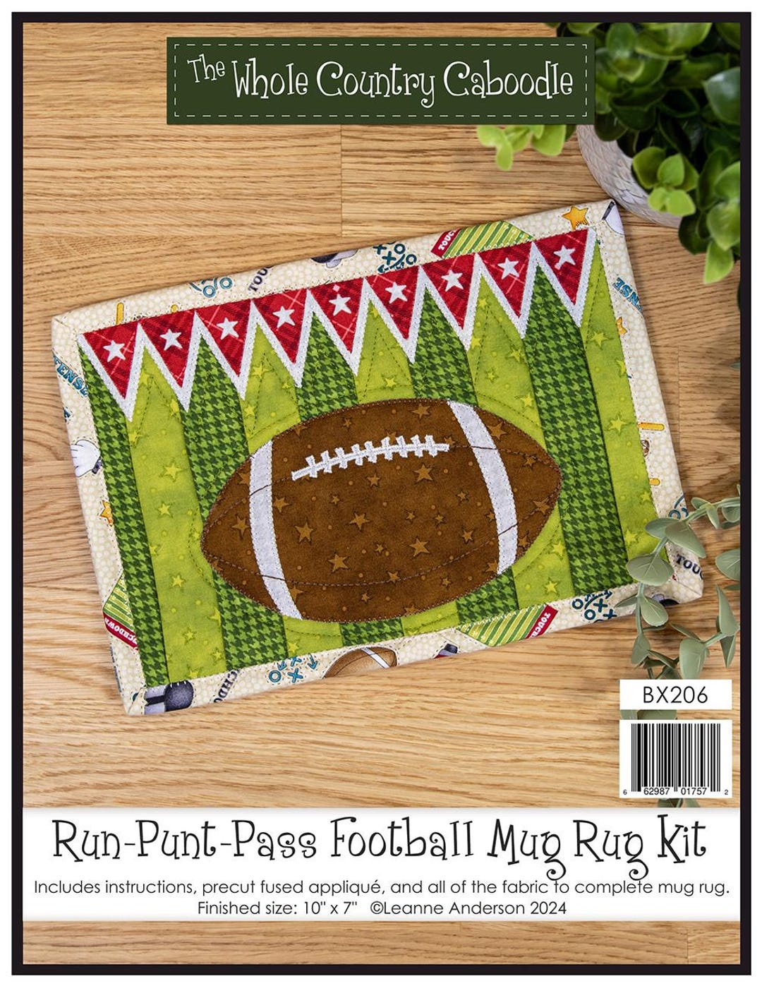 Run Punt Pass Football Mug Rug Kit From the Whole Country Caboodle ...
