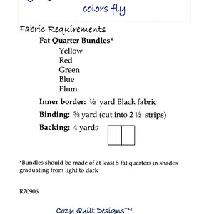 Flying Colors Quilt Quilting and Sewing Pattern, From Cozy Quilt ...