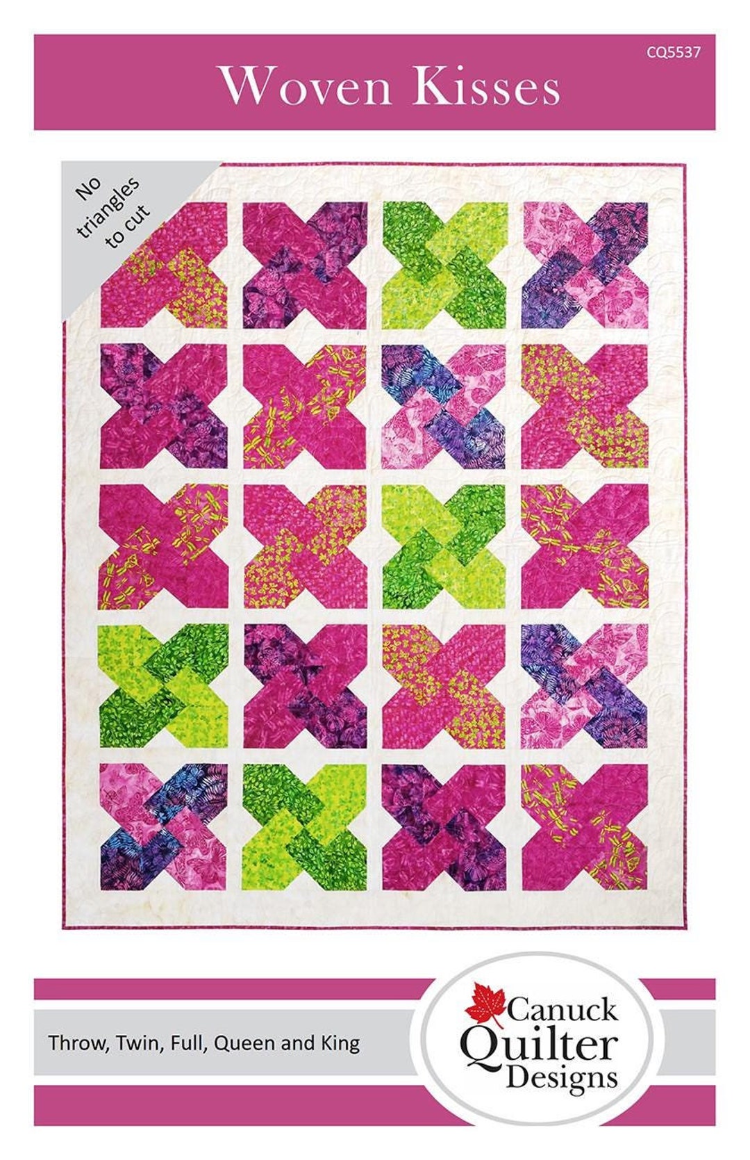 Woven Kisses Quilt Quilting Pattern, From Canuck Quilter Designs BRAND ...