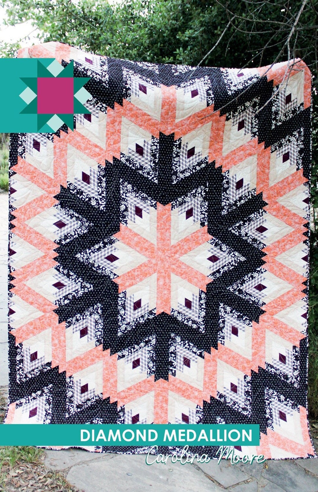 Diamond Medallion Quilting Pattern From Carolina Moore Patterns BRAND ...