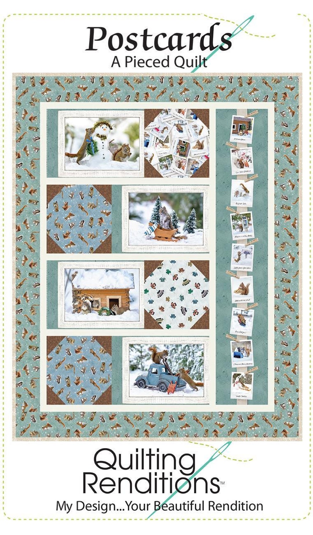 Postcards Quilt Quilting Pattern, From Quilting Renditions BRAND NEW ...