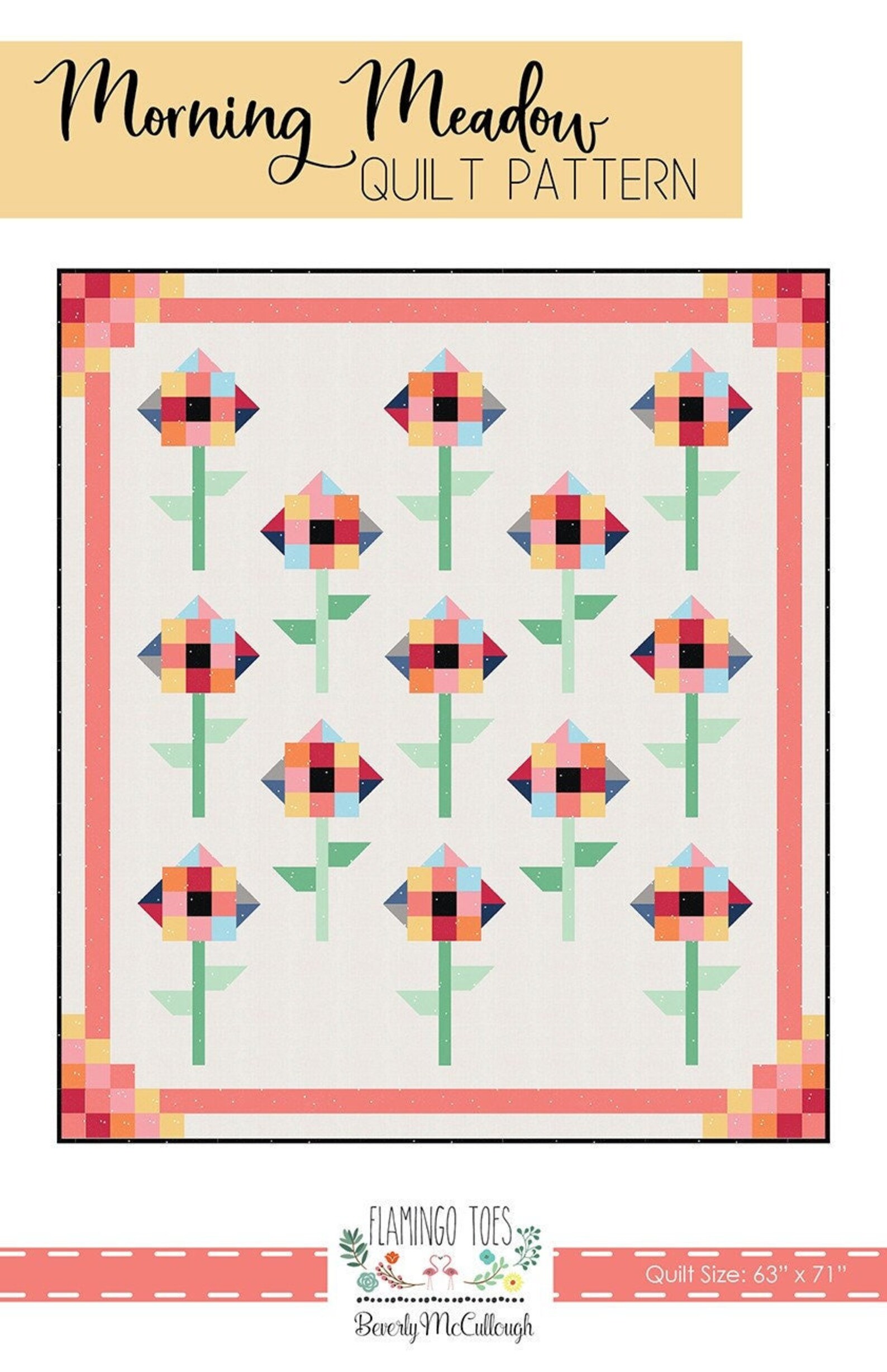 Morning Meadow Quilt Quilting Pattern From Flamingo Toes BRAND NEW ...