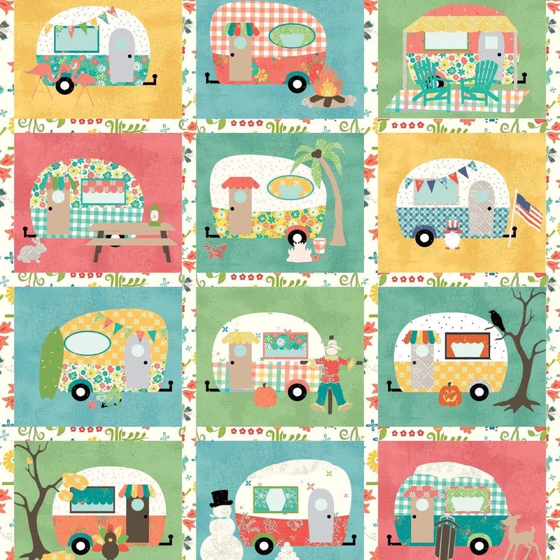 Camping Quilt Pattern - Etsy