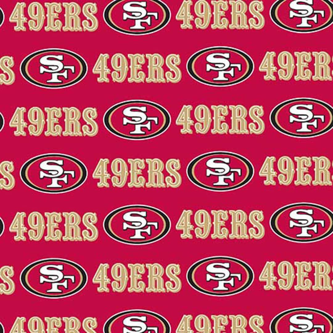 NFL San Francisco 49ers Football Team Woven Cotton Fabric Priced by the ...