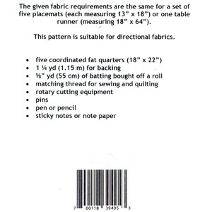 Take Five...fat Quarters, That Is... Quilting Pattern, From Designs to ...