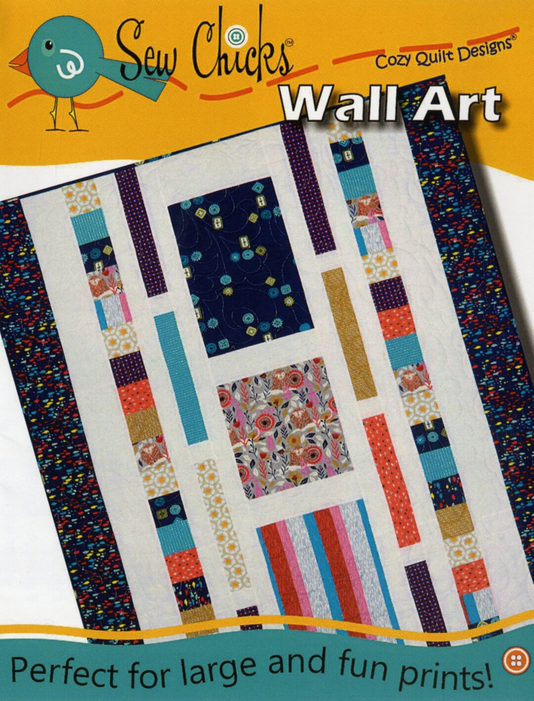 Sew Chicks Wall Art Quilt Quilting Pattern From Cozy Quilt Designs ...