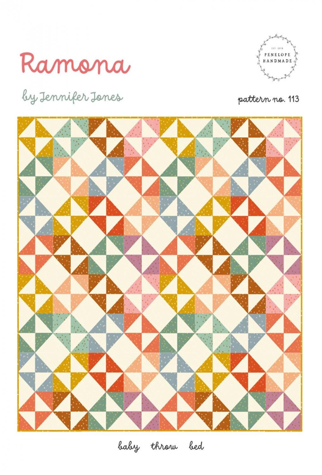 Romona Quilt Quilting Pattern, by Jennifer Jones From Penelope Handmade ...