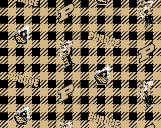 The Purdue University Boilermakers Buffalo Plaid Cotton Fabric Priced ...