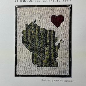 State of Wisconsin Quilt Quilting Pattern From Karen Abrahamovich BRAND ...