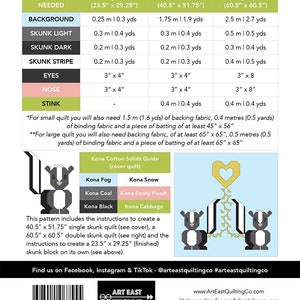 Love Stinks Skunk Quilt Quilting Pattern, From Art East Quilting Co ...
