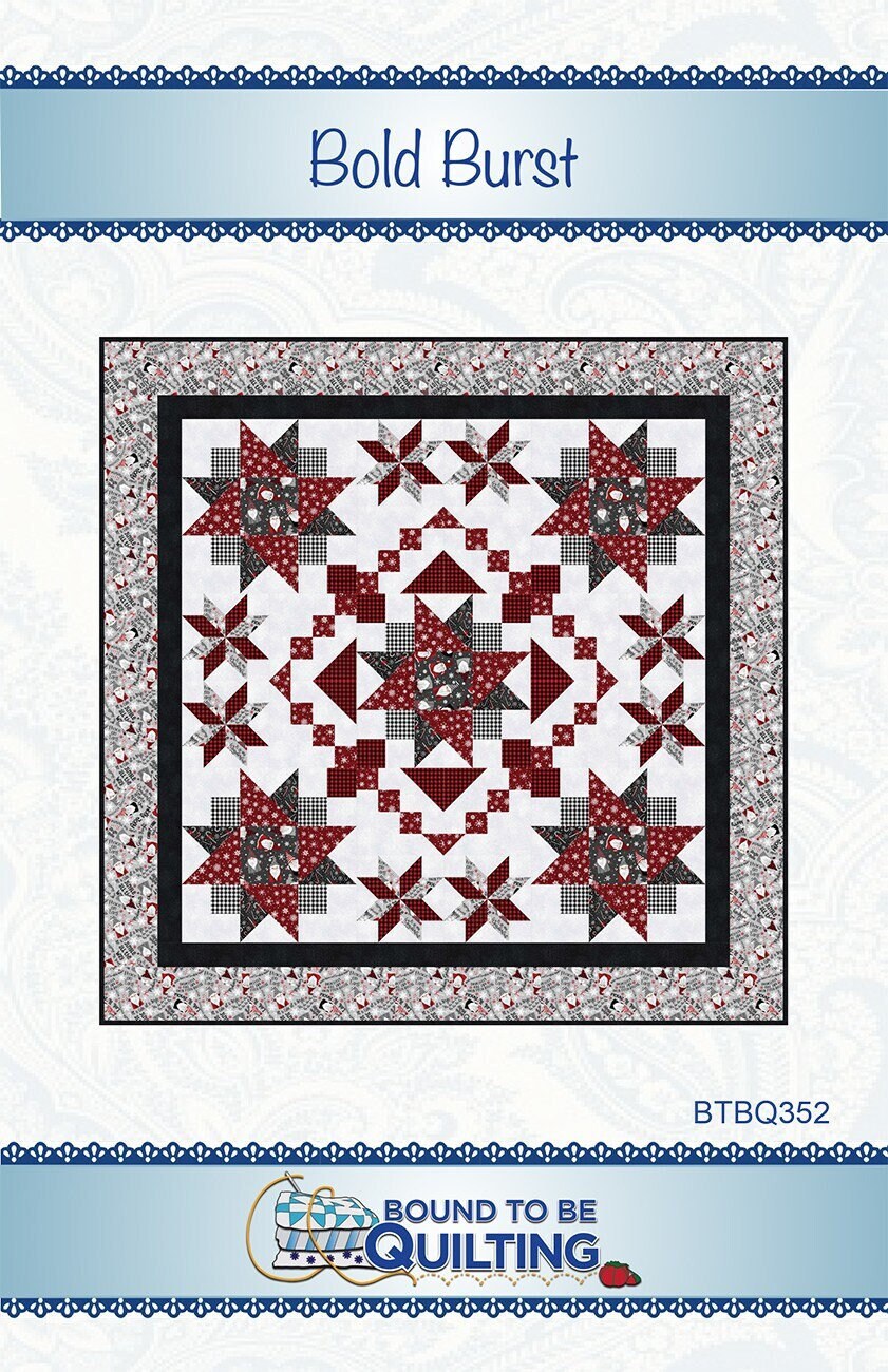 Bold Burst Quilt Quilting Pattern, From Bound to Be Quilting BRAND NEW ...
