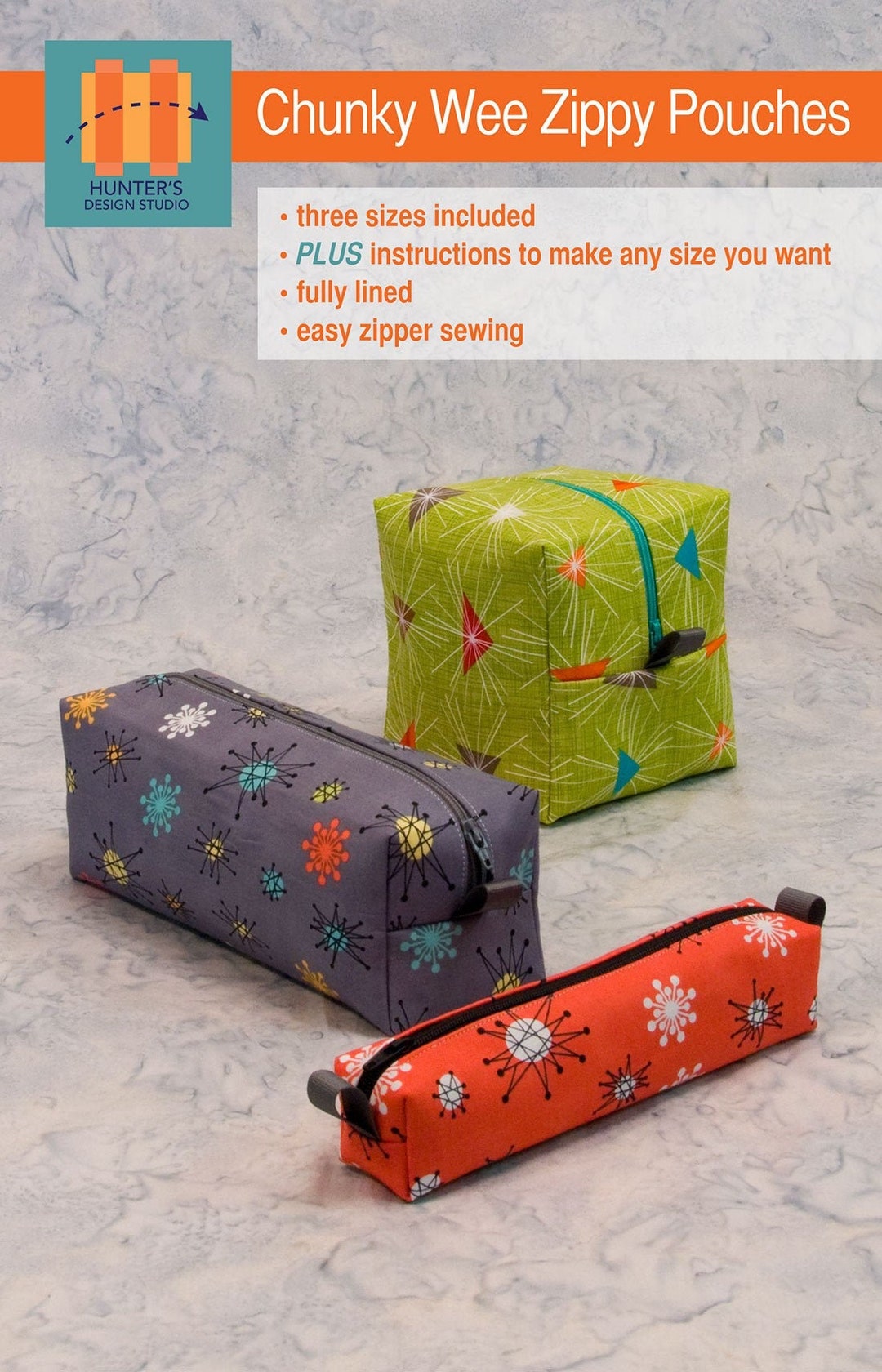 Chunky Wee Zippy Pouches Sewing and Quilting Pattern From Hunter's ...