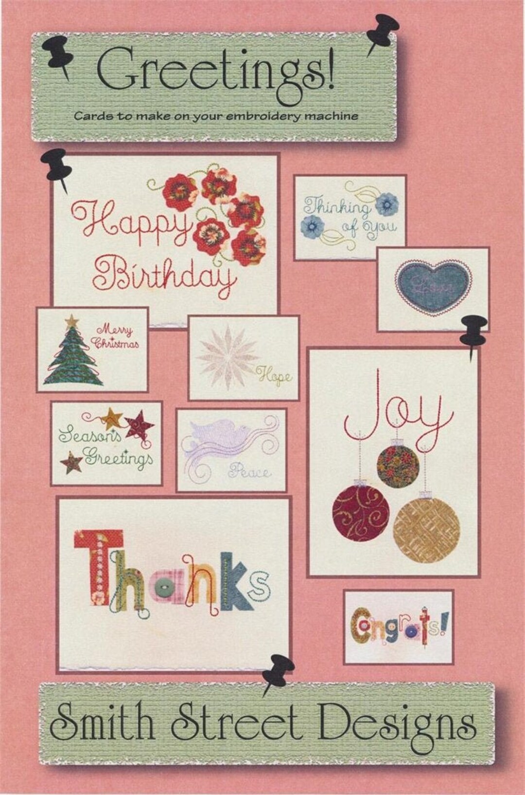 Greetings Cards Machine Embroidery CD, From Smith Street Designs NEW ...