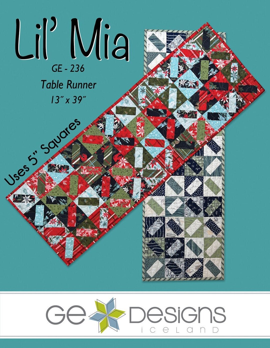 Lil Mia Table Runner Quilting Pattern From G.E. Quilt Designs BRAND NEW, Please See Description ...