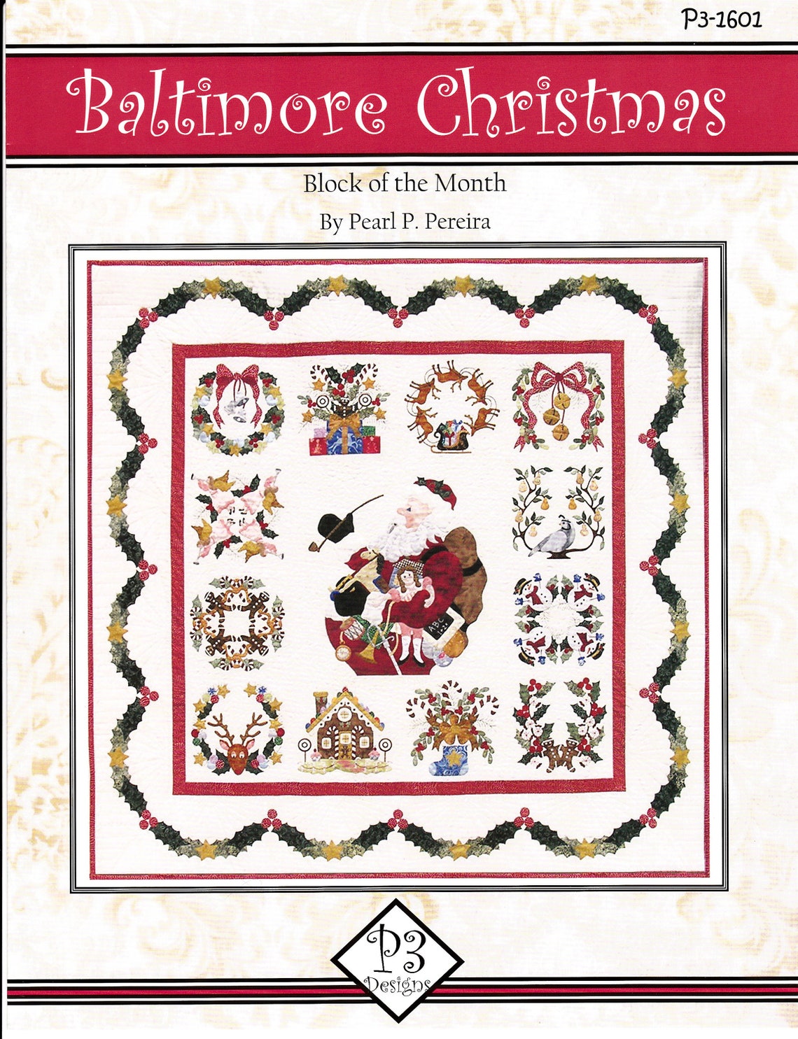 Baltimore Christmas BOM Applique Quilt Pattern From P3 Designs - Etsy