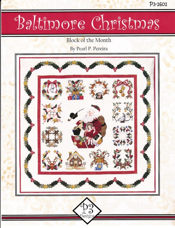 Baltimore Christmas BOM Applique Quilt Pattern From P3 Designs - Etsy