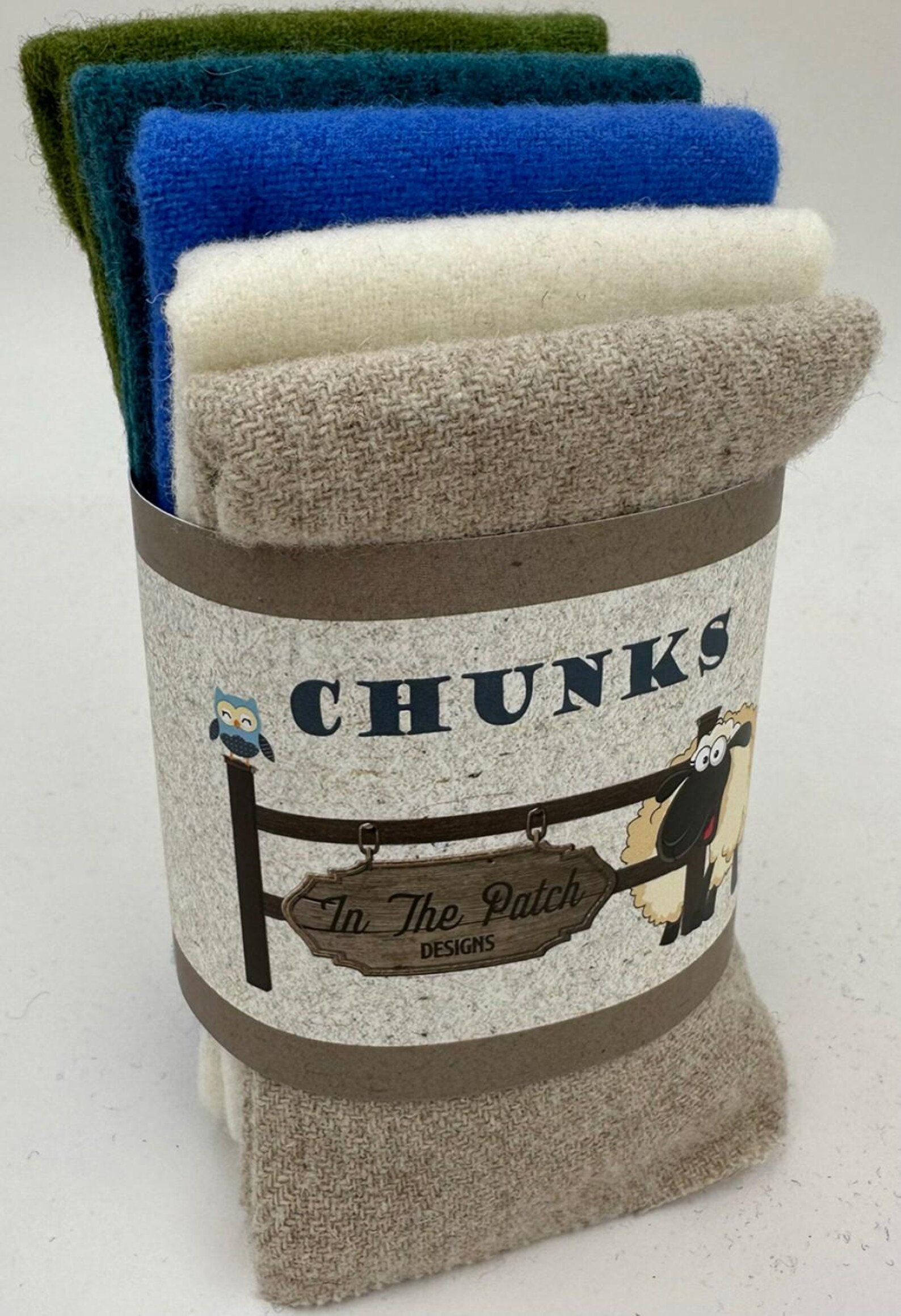 Assorted Wool Chunks, in Packs of 5 Hand Dyed Pieces of Wool, From in ...