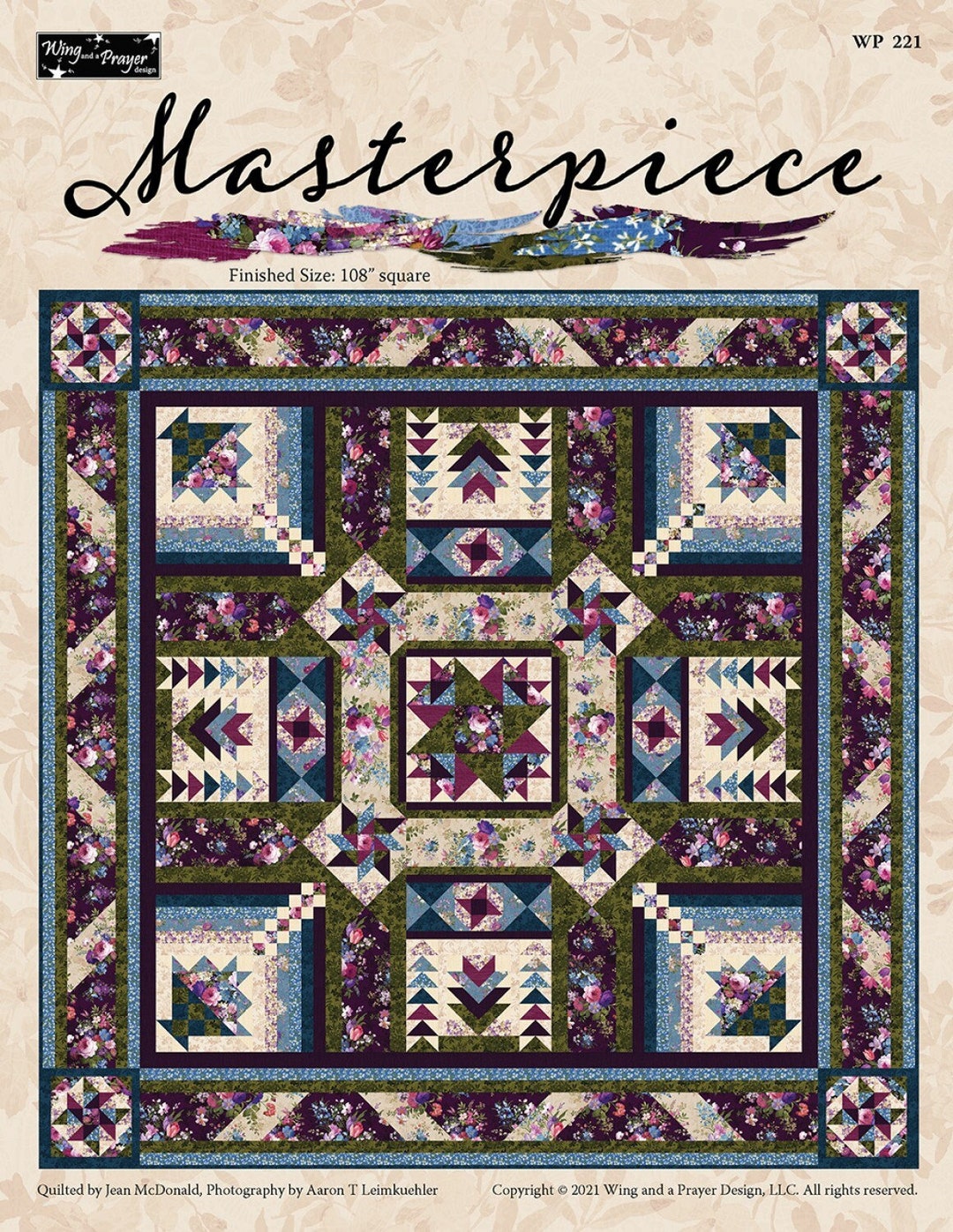 Masterpiece Quilt Quilting Pattern From Wing and A Prayer Design BRAND ...