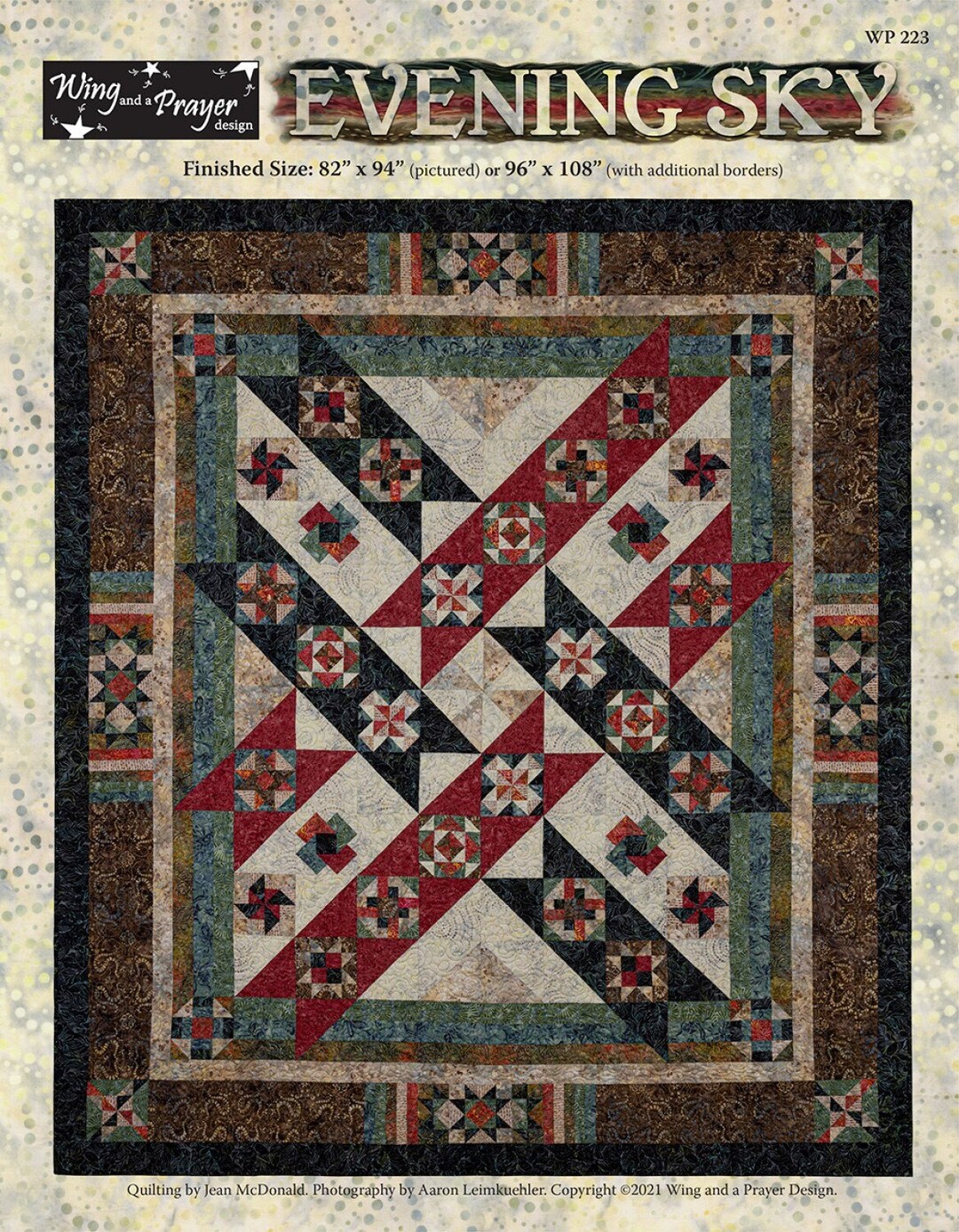 Evening Sky Quilt Quilting Pattern From Wing and A Prayer Design BRAND ...
