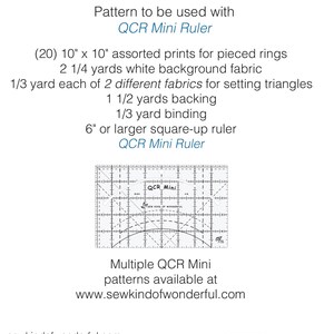 QCR- Mini Rings Quilt, A Pieced Quilting Pattern by Sew Kind of ...