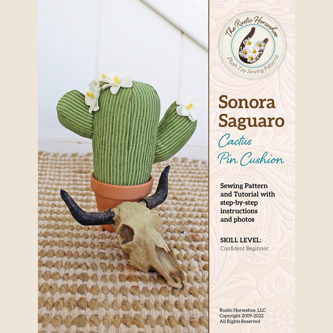 Sonora Saguaro Cactus Pin Cushion Sewing Pattern From Rustic Horseshoe ...