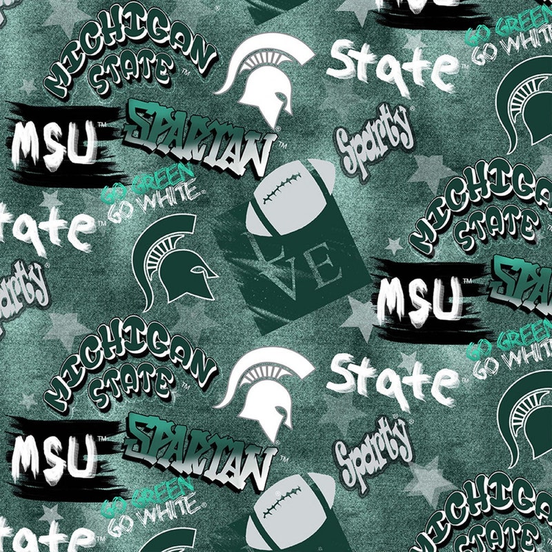 Michigan State Fabric - Etsy
