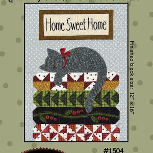 Purrfectly Pieced 4 Home Sweet Home Quilting Pattern From All Through ...