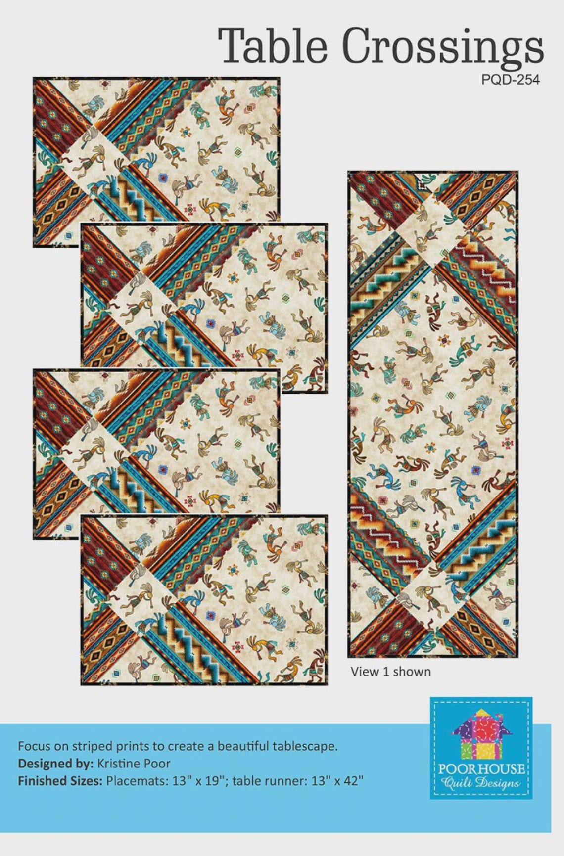 Table Crossings Table Runner and Place Mats Sewing Pattern From ...