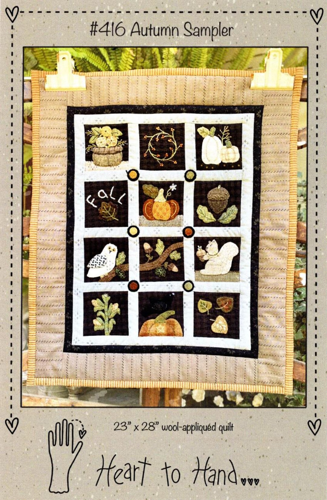 Autumn Sampler Quilt Quilting Pattern, From Heart to Hand BRAND NEW ...
